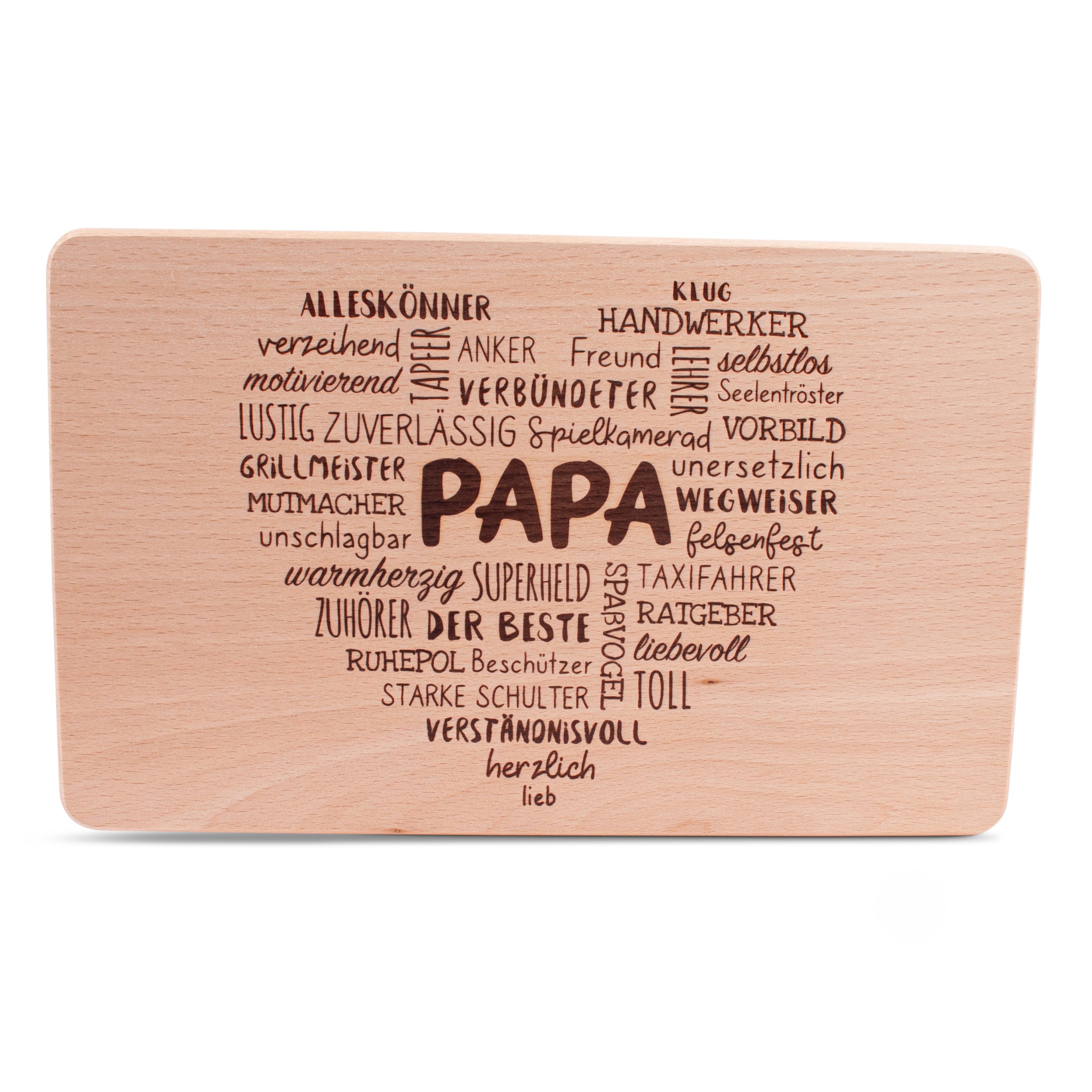 Schneidebrett 'Papa' mit Herz - Bayerische Geschenke | meinherzschlag.de